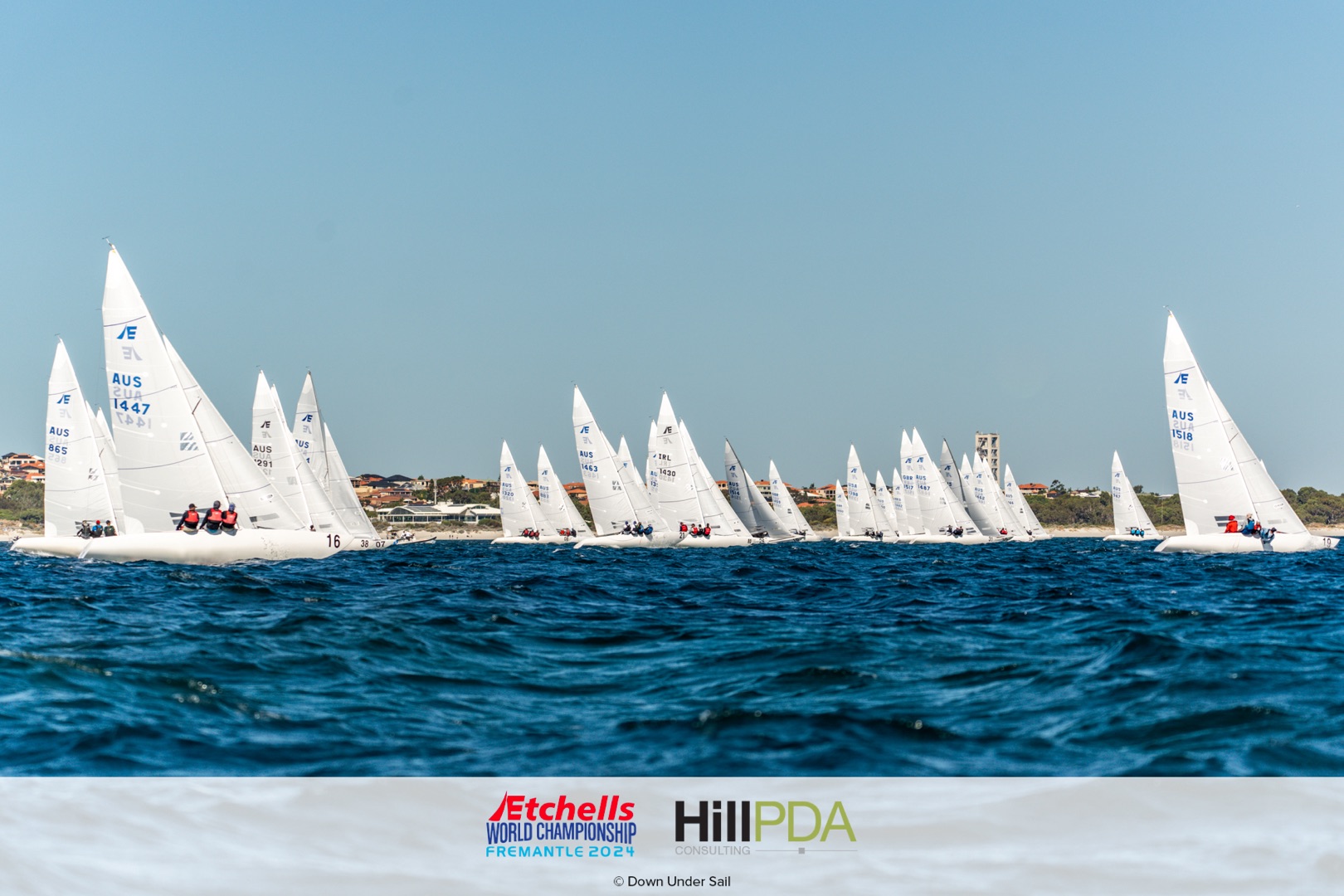 Fast sailing at the final day of the 2024 Etchells World Championships ...