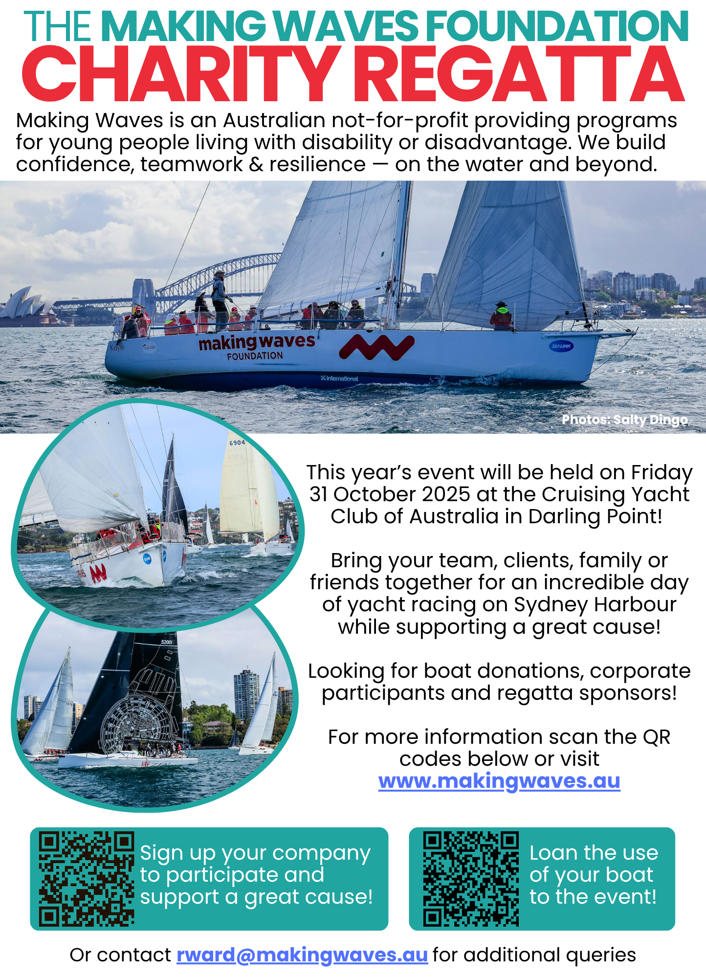 The Making Waves Foundation Charity Regatta - Cruising Yacht Club of ...